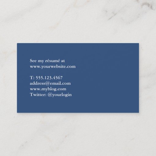Photo blue graduation formal networking student calling card | Zazzle