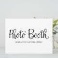 "Photo Booth" Calligraphy Wedding Sign Invitation | Zazzle