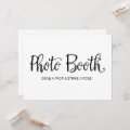 "Photo Booth" Calligraphy Wedding Sign Invitation | Zazzle