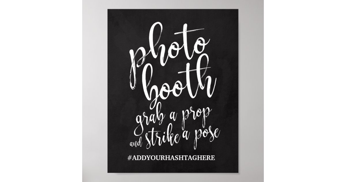 Photo Booth Chalkboard 8x10 Wedding Sign | Zazzle