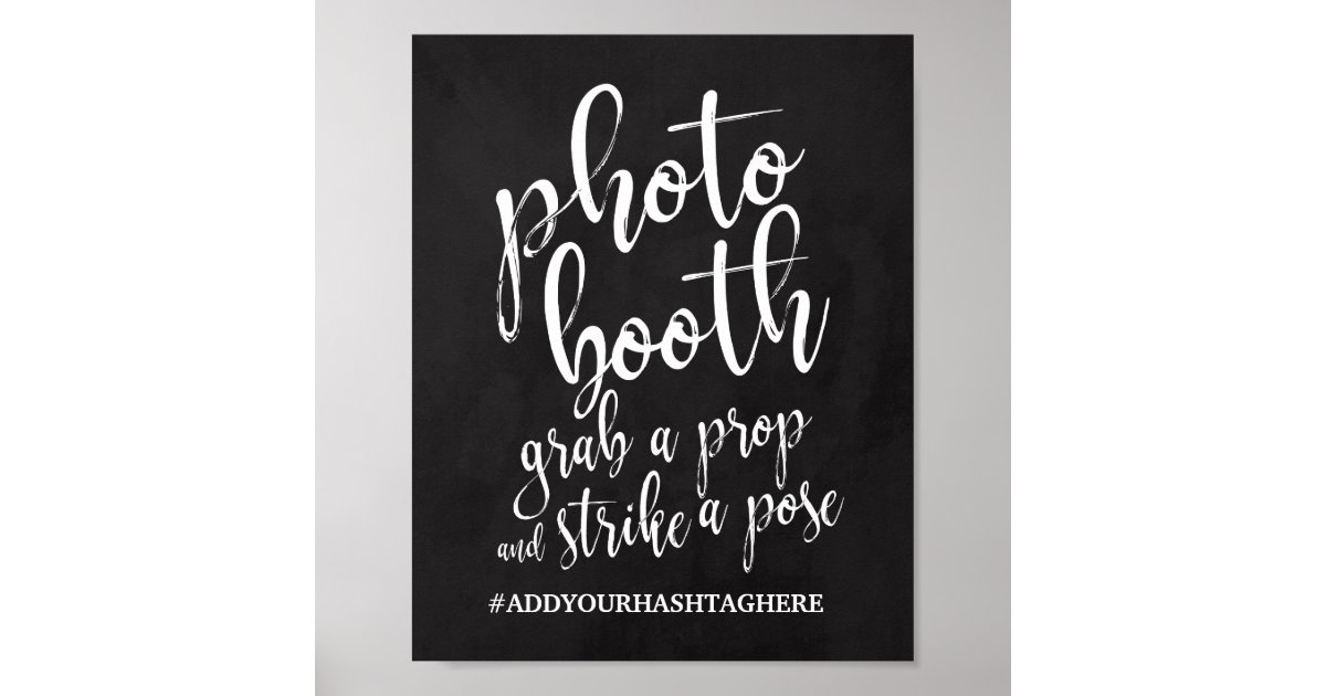 Photo Booth Chalkboard 8x10 Wedding Sign | Zazzle