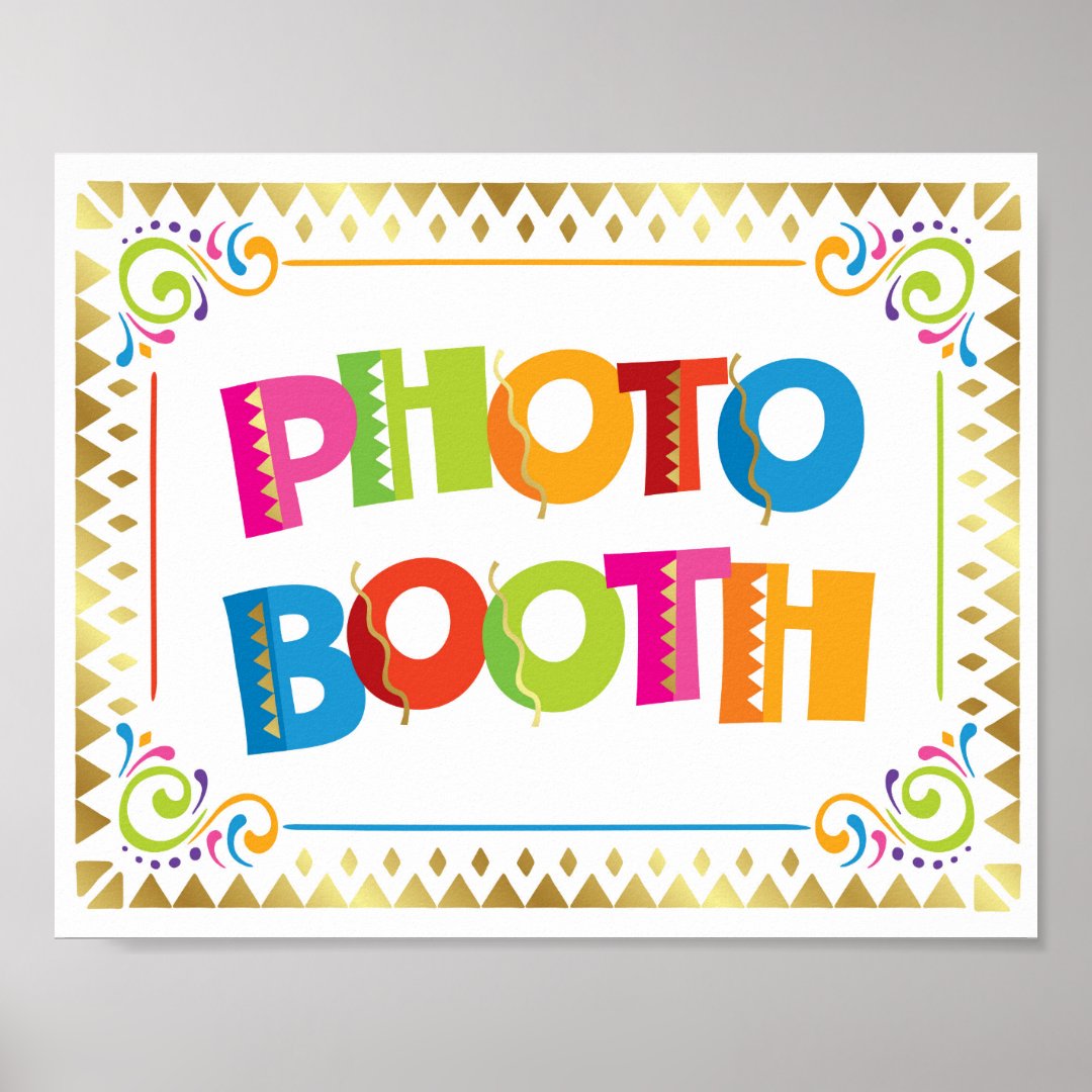 PHOTO BOOTH Fiesta Party Sign Print | Zazzle