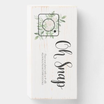 Photo Booth OH Snap Wedding Sign | Zazzle