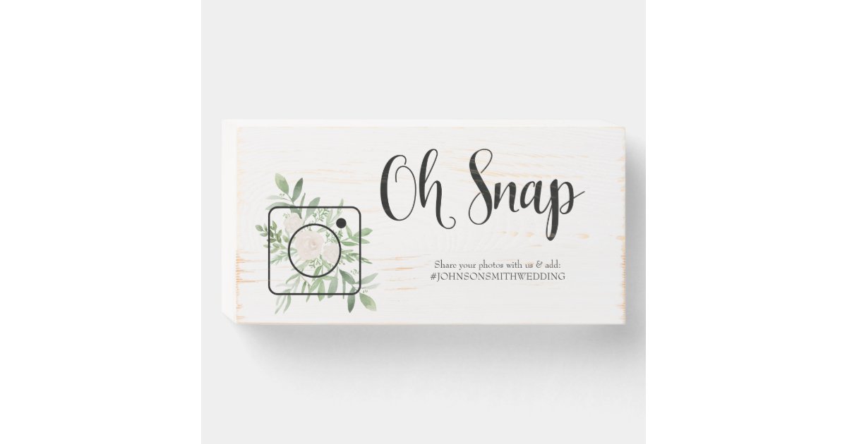 Photo Booth OH Snap Wedding Sign | Zazzle