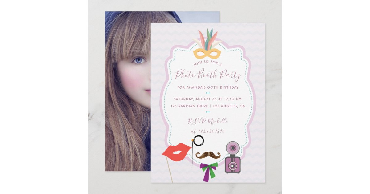 Photo Booth Party Invitation | Zazzle