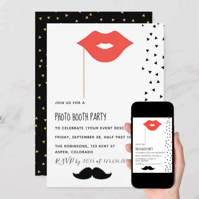 Photo Booth Party Invitation | Zazzle