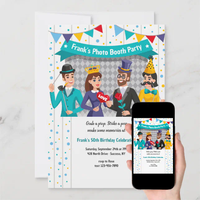 Photo Booth Party Invitation | Zazzle