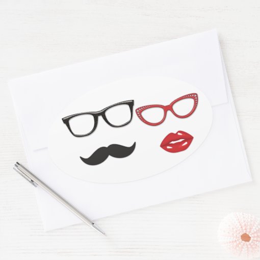 Photo Booth Props Mustache Stickers | Zazzle