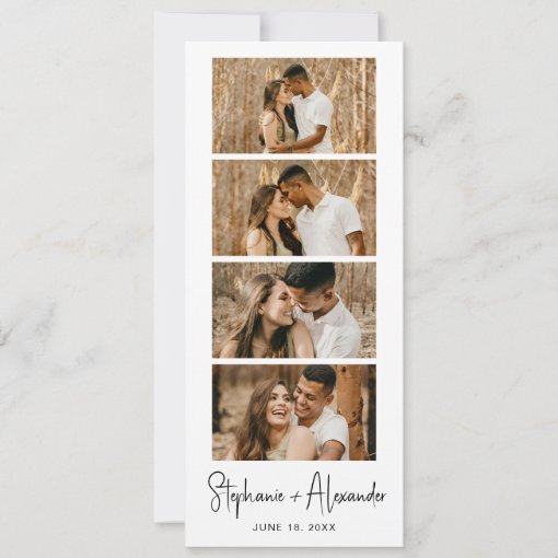 Photo Booth Script Bookmark Wedding Save the Date | Zazzle
