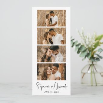 Photo Booth Script Bookmark Wedding Save the Date | Zazzle