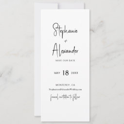 Photo Booth Script Bookmark Wedding Save the Date | Zazzle