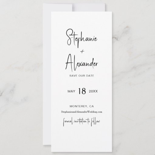 Photo Booth Script Bookmark Wedding Save the Date | Zazzle