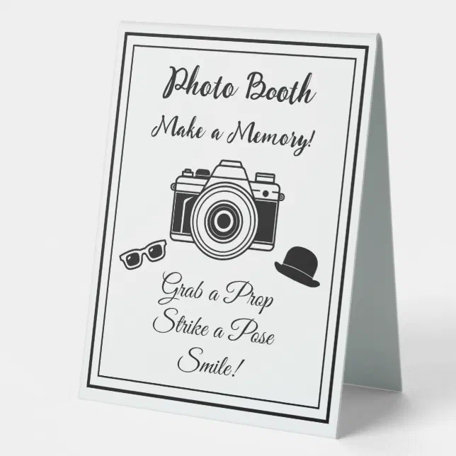 Photo Booth Sign for Wedding | Zazzle