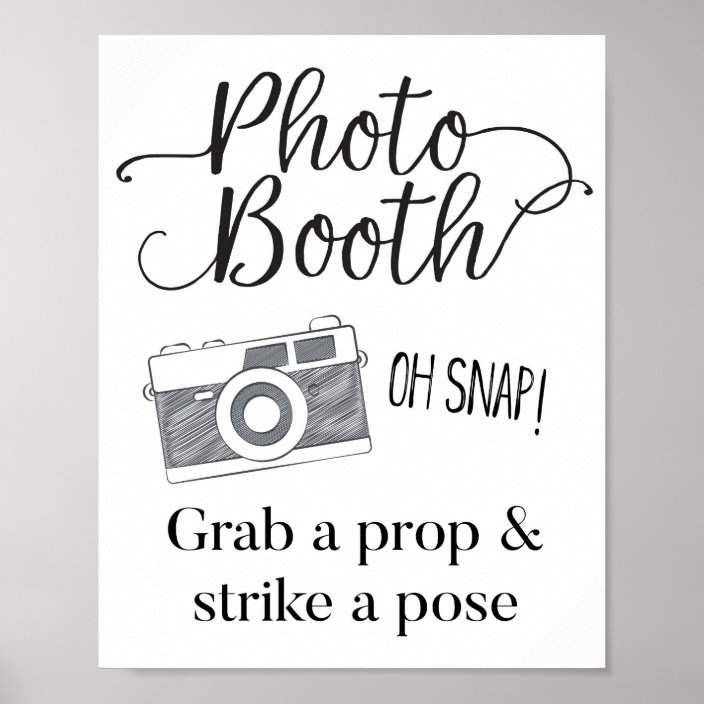 Photo Booth Sign, Wedding Sign, Wedding Decor | Zazzle.com