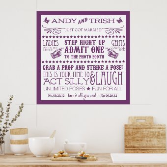 Photo Booth Signage (32x32) Poster | Zazzle