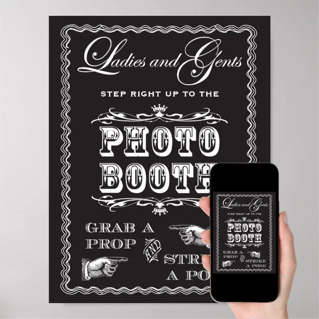 Photo Booth Strike A Pose Sign | Zazzle