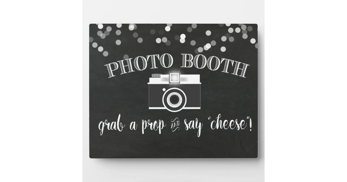 Photo Booth Table Sign Plaque | Zazzle