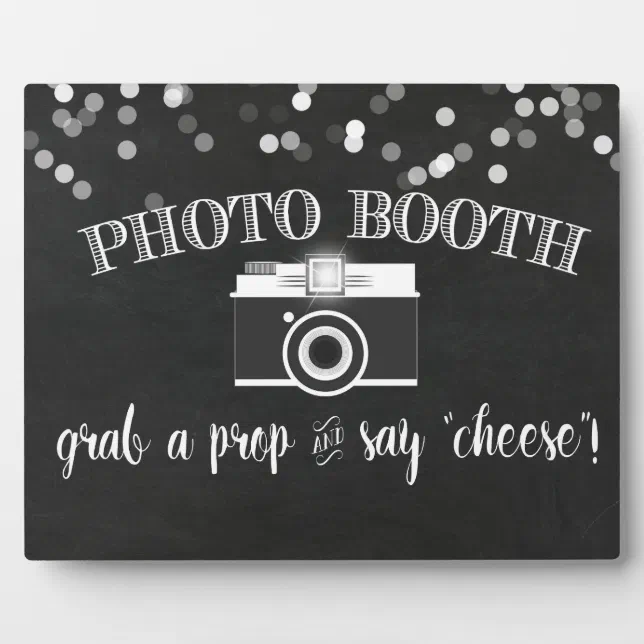 Photo Booth Table Sign Plaque | Zazzle