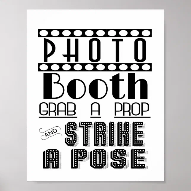 PHOTO BOOTH wedding or party sign | Zazzle