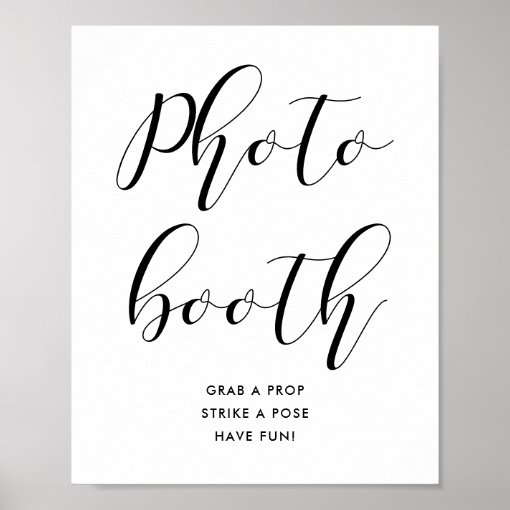 Photo booth wedding sign | Zazzle