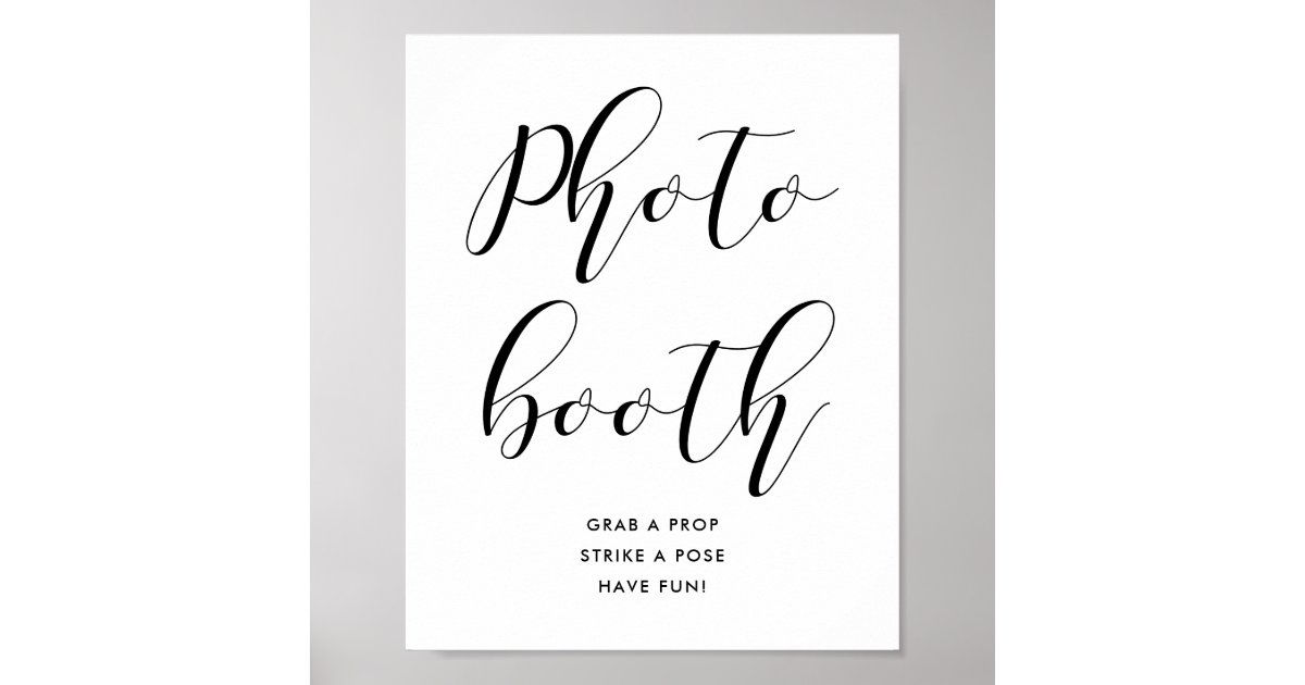 Photo booth wedding sign | Zazzle