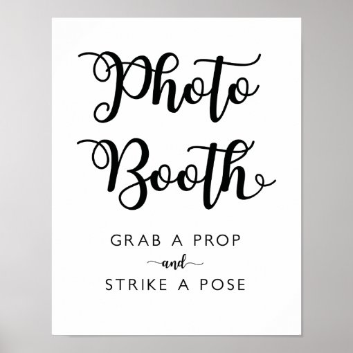 Photo Booth Wedding Sign | Modern Calligraphy | Zazzle