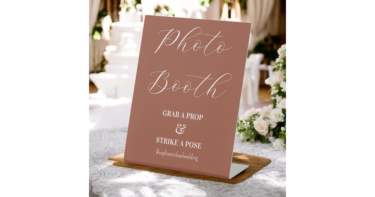 Photo Booth Wedding Terracotta Sign | Zazzle