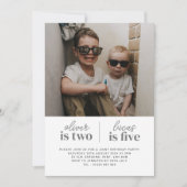 Photo Boys Joint Birthday Invitation - Script | Zazzle