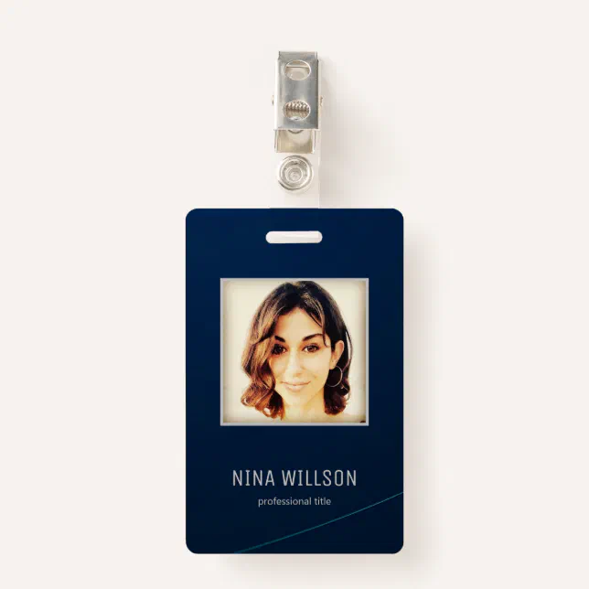 Photo Business ID Badge | Zazzle