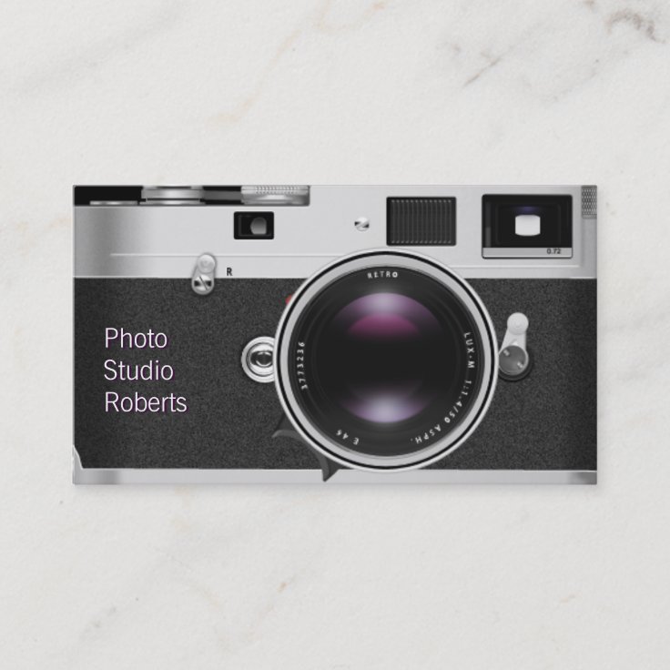 Photo Camera Business Card | Zazzle