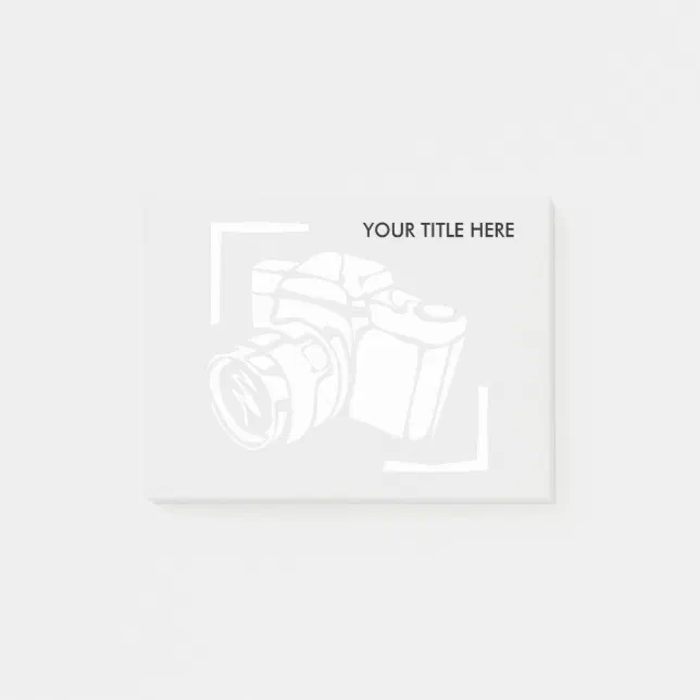 Photo camera watermark image photographer post-it notes | Zazzle