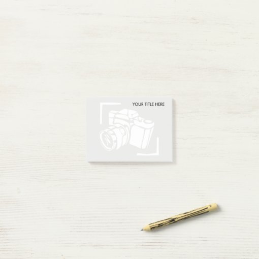 Photo camera watermark image photographer post-it notes | Zazzle
