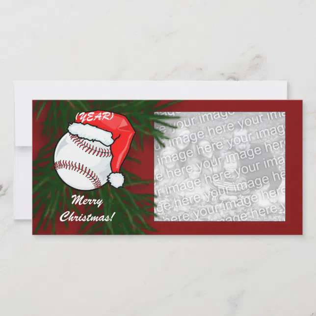 Photo Card - Christmas Baseball | Zazzle