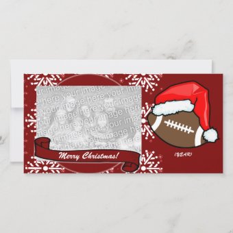 Photo Card - Christmas Football | Zazzle