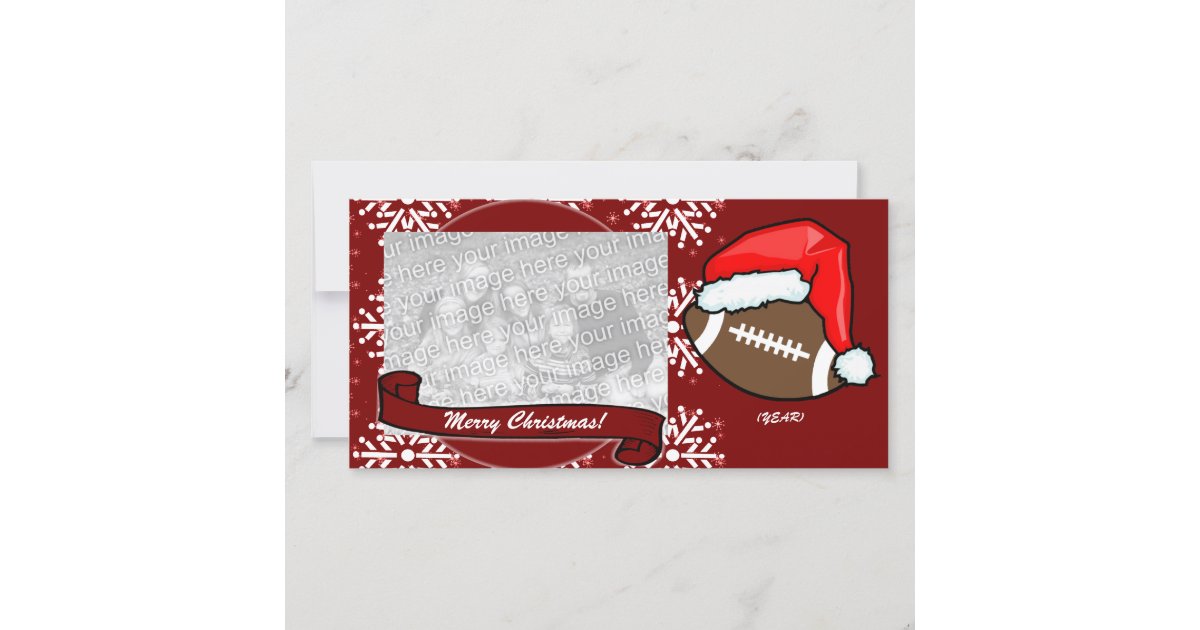 Photo Card - Christmas Football | Zazzle