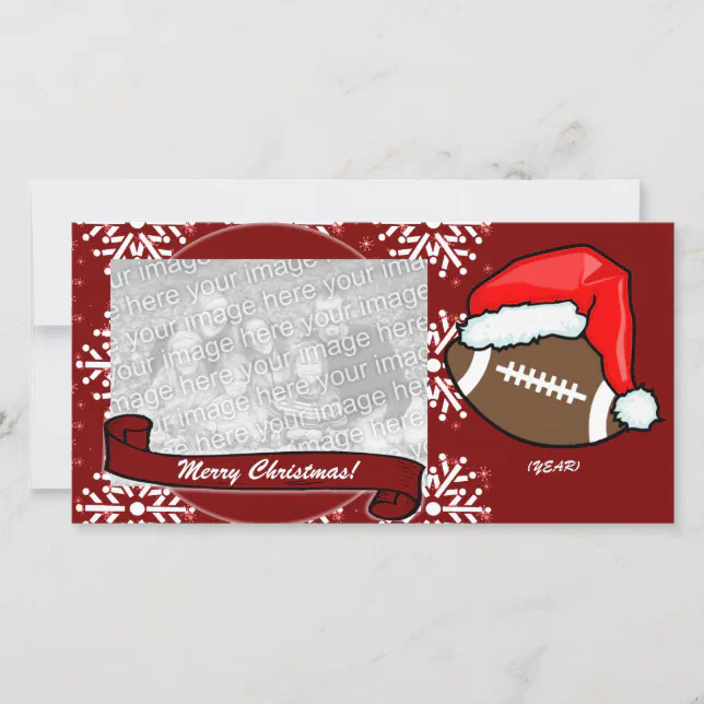 Photo Card - Christmas Football | Zazzle