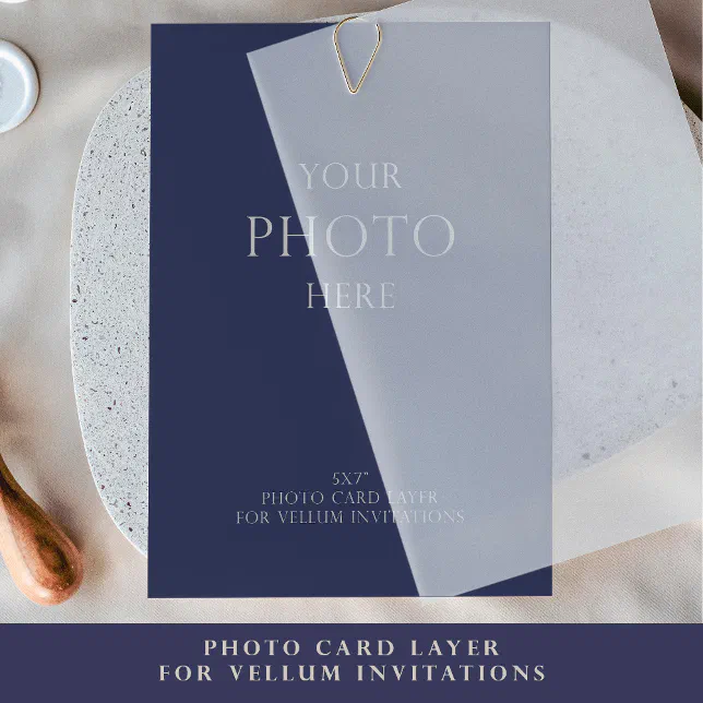Photo Card for Vellum Wedding Invitations | Zazzle