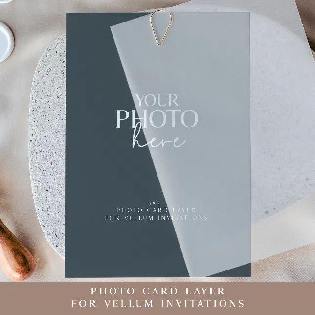 Photo Card for Vellum Wedding Invitations | Zazzle