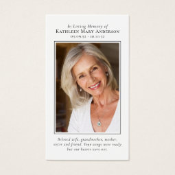 Photo Cardinal Memorial Card | Zazzle