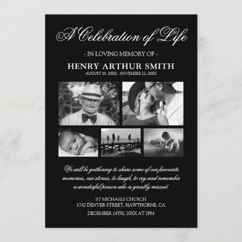 Death Invitations | Zazzle