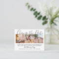 PHOTO CHANGE THE DATE Small Elegant Wedding Calling Card | Zazzle