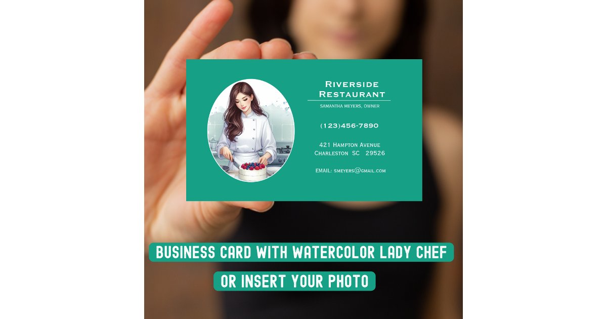 Photo Chef Lady Business Cards | Zazzle