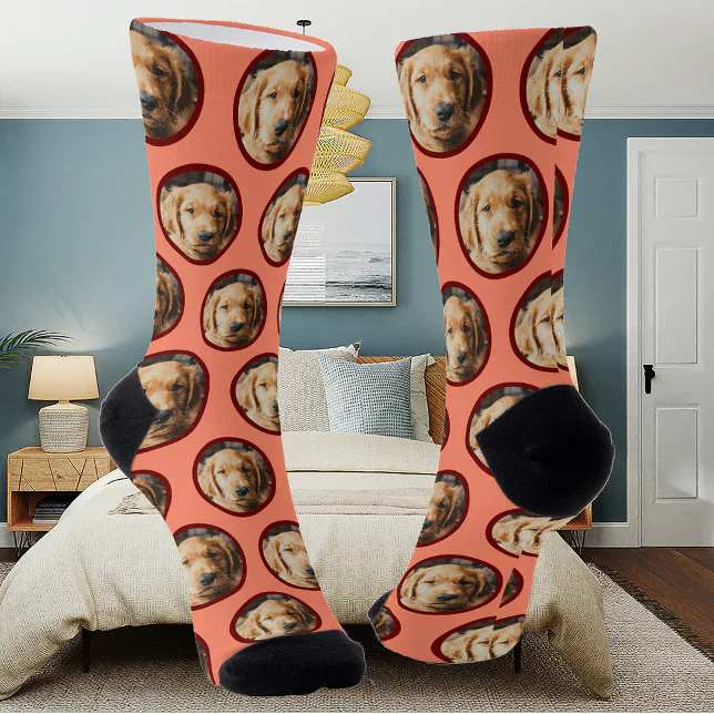 Photo Circle Collage Socks | Zazzle