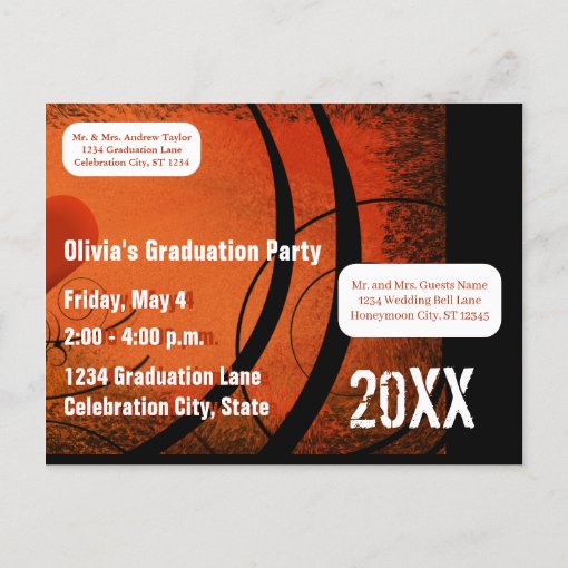 Photo Class of Graduation Open House Invitation Postcard | Zazzle