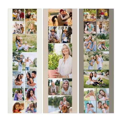 Photo Collage 31 Picture Neutral Cream Beige Triptych | Zazzle