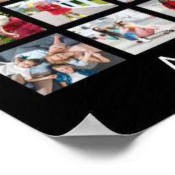 Photo Collage 45 Photos Personalized Custom Color Poster | Zazzle