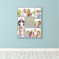 Photo Collage 7 Picture Family Life Quote Grey Canvas Print | Zazzle