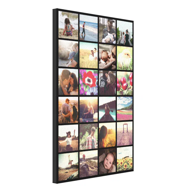 Photo collage canvas print | Zazzle