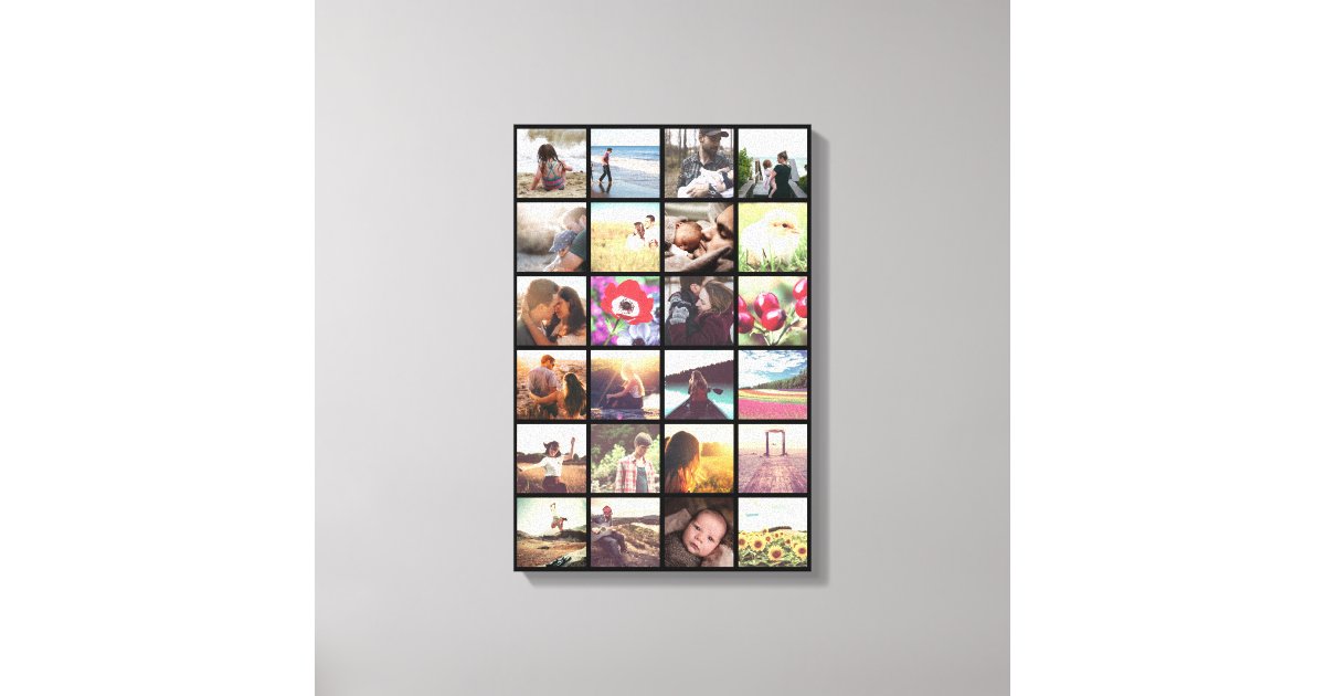 Photo collage canvas print | Zazzle