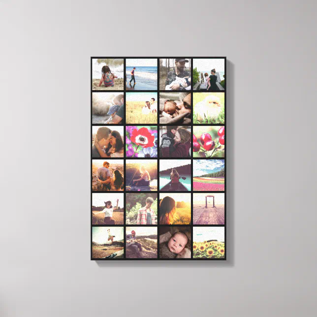 Photo collage canvas print | Zazzle